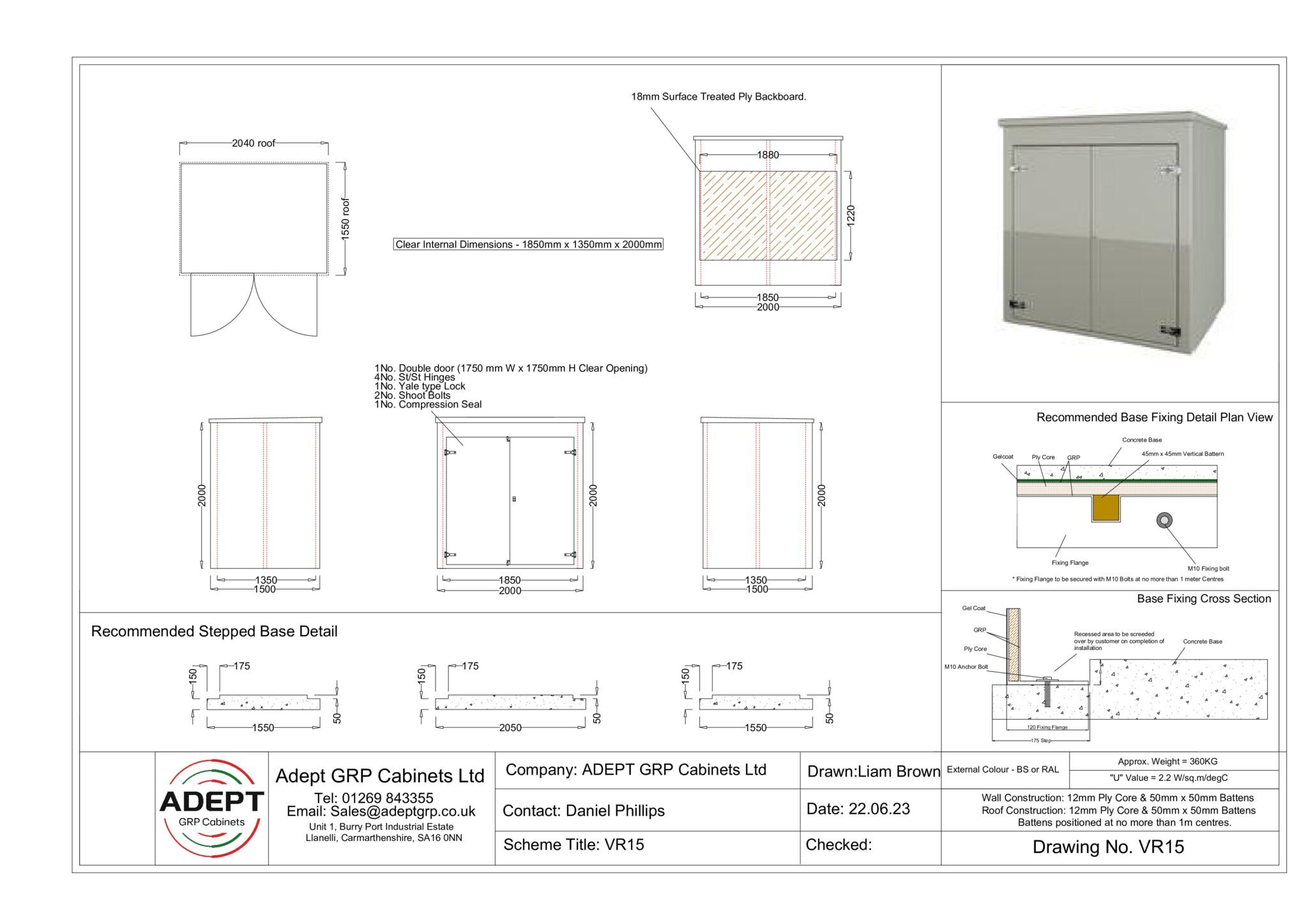 VR15 - 2000 x 1500 x 2000 - Adept GRP
